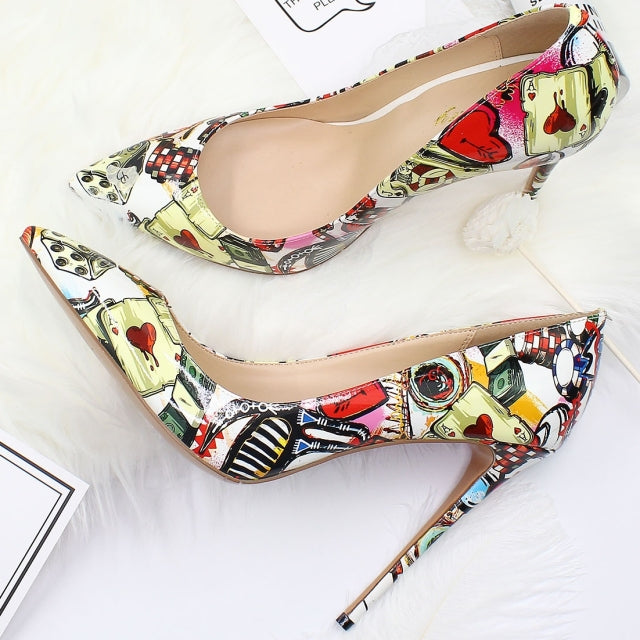 Assorted Multi-Color Print High Heel Pumps – SANSA COSTA